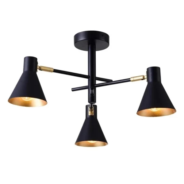 Luster Mat Crni 3x40W E14 Less 15015