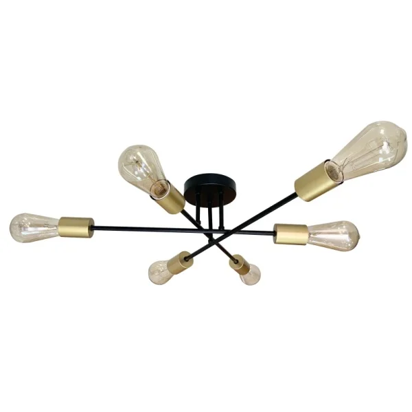 Luster Crni 6x40W E27 Crespilo 15013