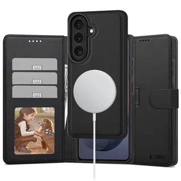 SAMSUNG GALAXY S26 TECH-PROTECT 2-IN-1 WALLET CASE - MAGSAFE COMPATIBLE - BLACK