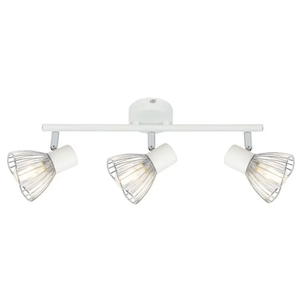 Plafonska Lampa Bela Hrom 2 3x40W E14 Fly 15124