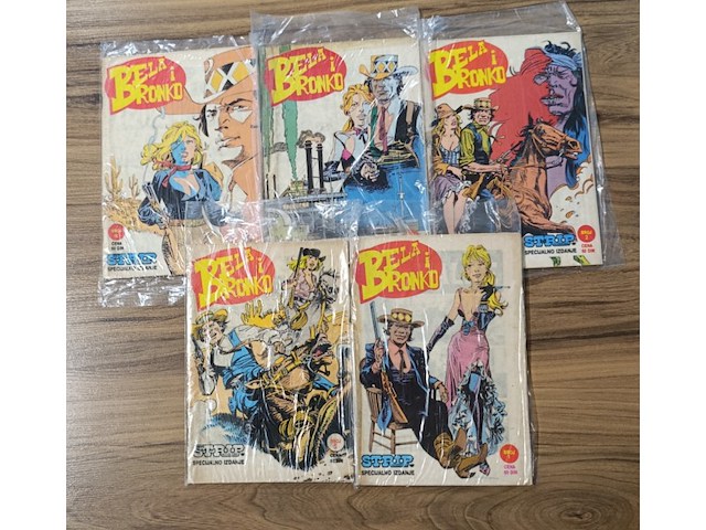 BELA I BRONKO Strip zabavnik 1- 5