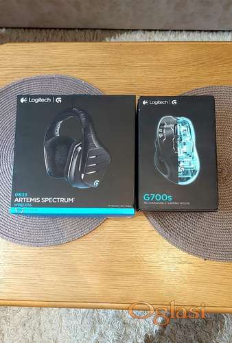Bežične Logitech Gejmerske Slušalice + Bežični Miš