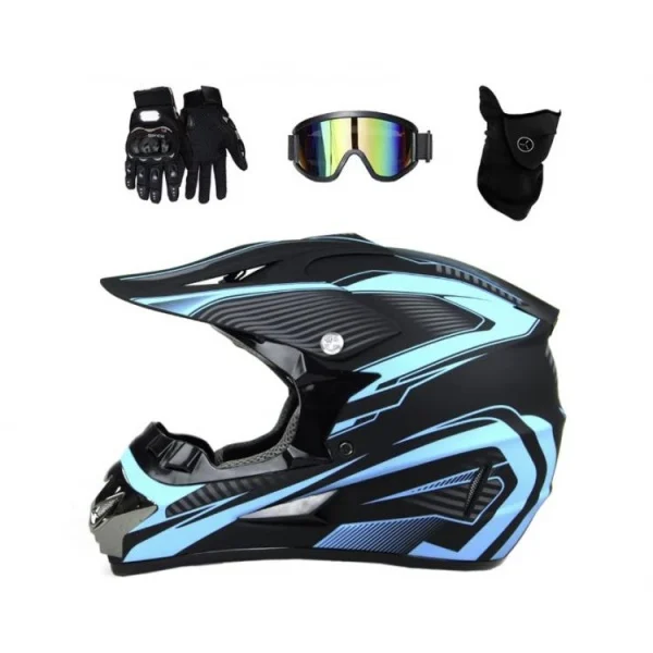 Motocross Kaciga Cross Blue S