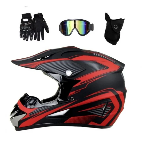 Motocross Kaciga Cross Red S