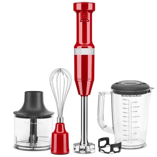 Štapni mikser žični 180W sa dodacima crvena KitchenAid KA5KHBV83EER