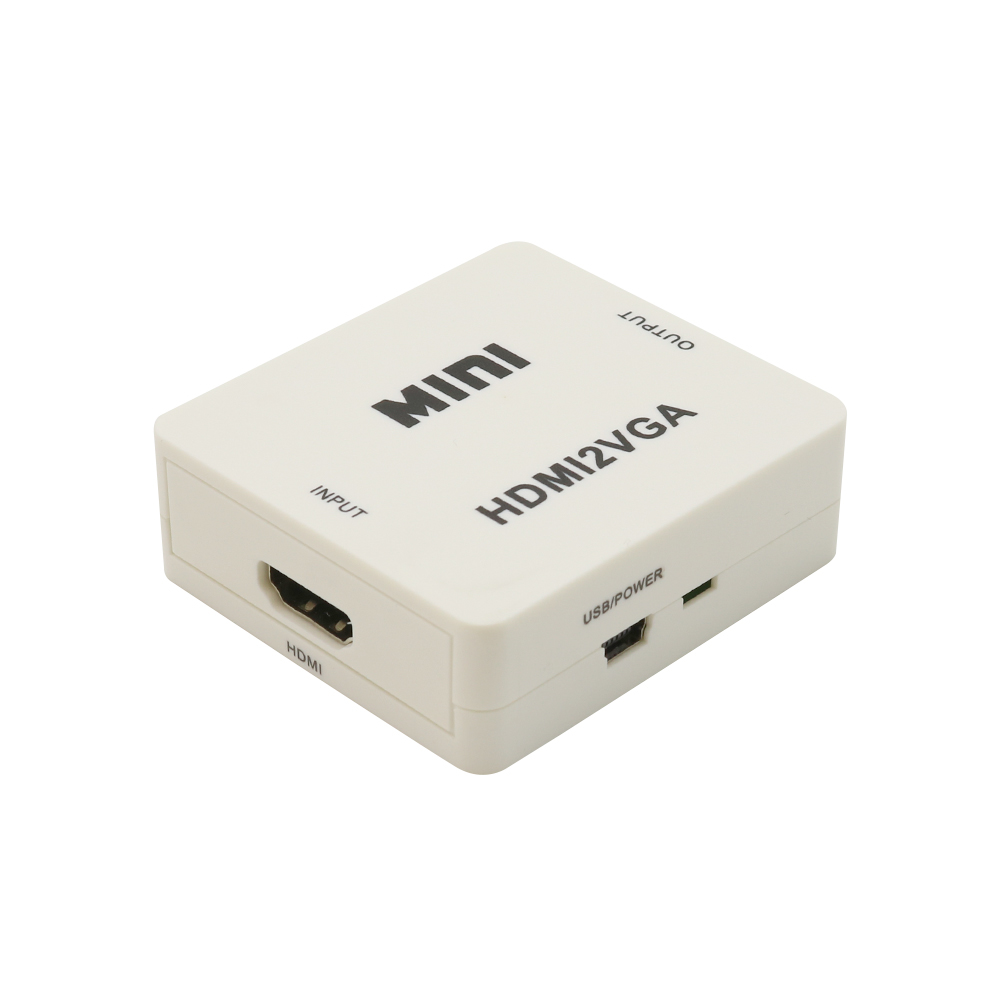 Adapter HDMI na VGA+audio beli MINI (MS)