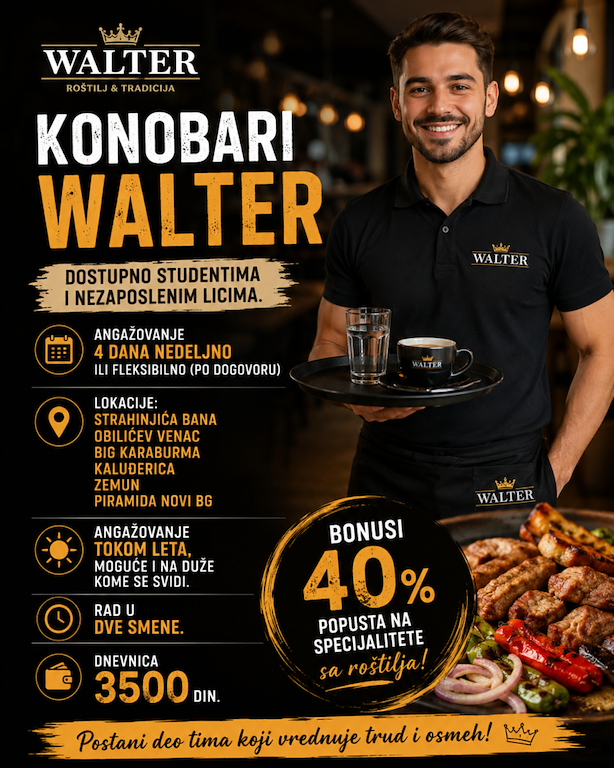 Konobari Walter Privremeni poslovi