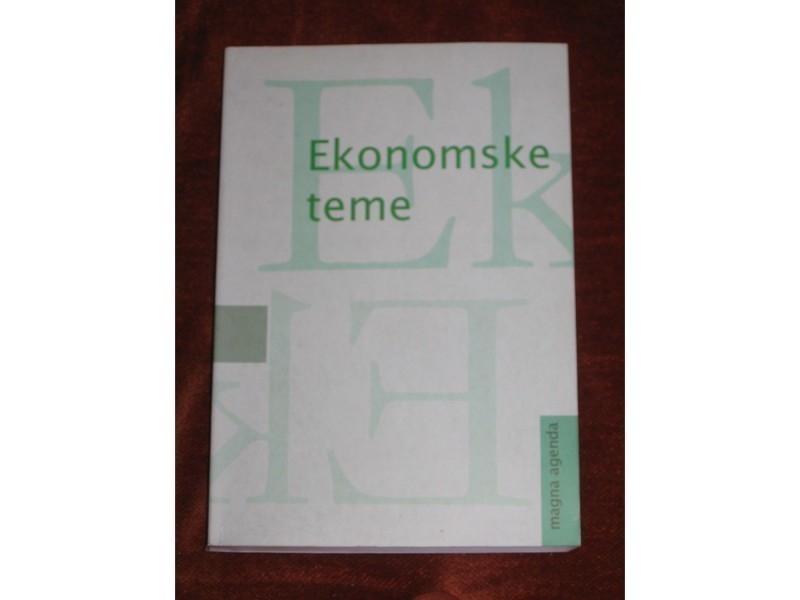 Ekonomske teme, Ekonomski pojmovi, nova