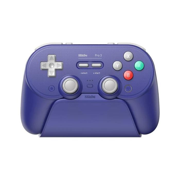 Bežični gamepad 8BitDo Pro 3 BT/2.4Ghz/Multi platform/Vibracija/Hall Effect/TMR/Purple edition+Dock