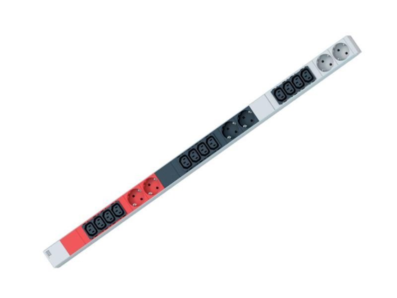BACHMANN PDU BASIC VERTIKALNI 12XC13+ 6XŠUKO,16A,3PH, KABL 3M