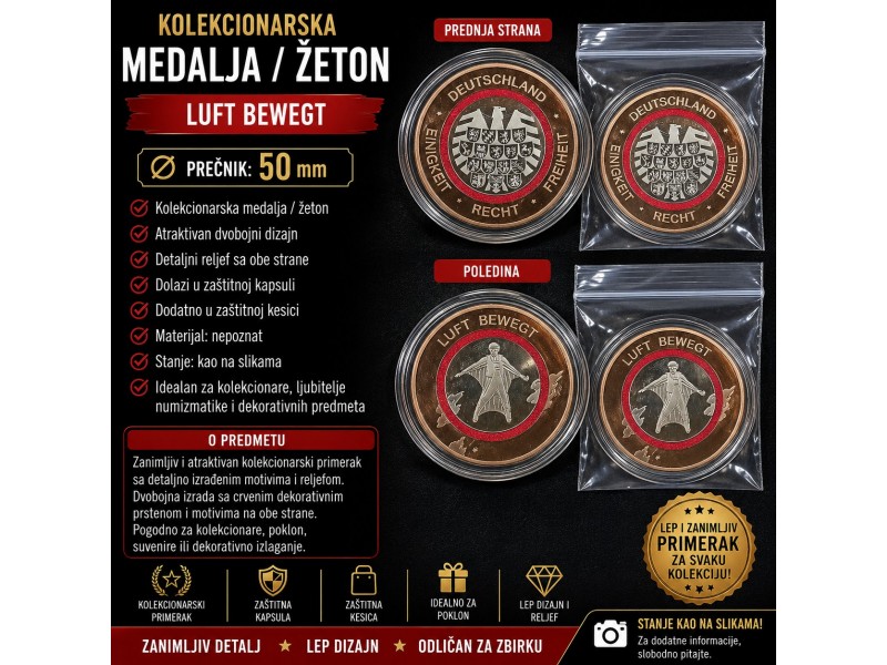 Medalja – “LUFT BEWEGT” – 50 mm
