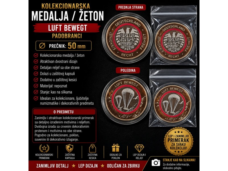 MEDALJA – PADOBRANCI “LUFT BEWEGT”