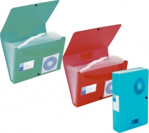 Expanding organiser 12 pregrada + CD + bussiness card Propyglass sortirano Viquel
