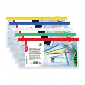 Fascikla sa zipom Berlingo Dinlang 255x130 mm 150my transparent Berlingo