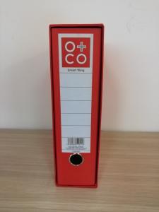 Registrator A4 normal O+CO sa Mikroval kutijom "Smart filing" crvena O+CO