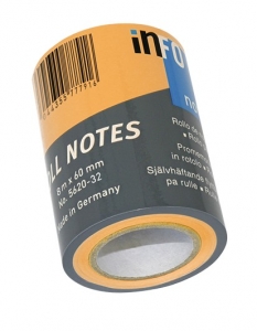 Info roll refil 60 mm x 8 m, brilliant colours narandžasta Info Notes