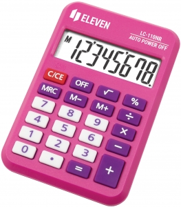 Kalkulator Eleven LC-110N, kolor, 8 cifara roze Eleven