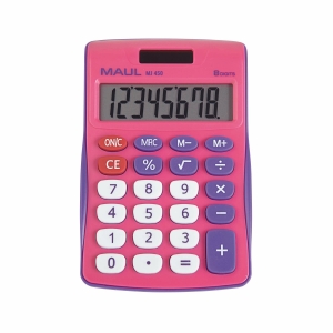 Stoni kalkulator MAUL MJ 450 junior, 8 cifara roze MAUL