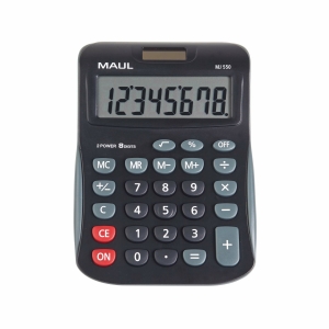Stoni kalkulator MAUL MJ 550 junior, 8 cifara crna MAUL