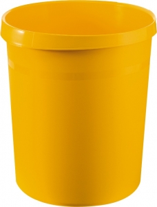 Korpa za otpatke 18l, okrugla plastična žuta Han