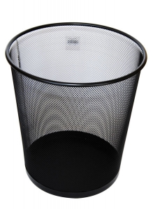 Korpa za otpatke žičana okrugla, r295 x 360 mm,veca crna