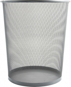 Korpa za otpatke žičana okrugla, r295 x 360 mm,veca srebrna