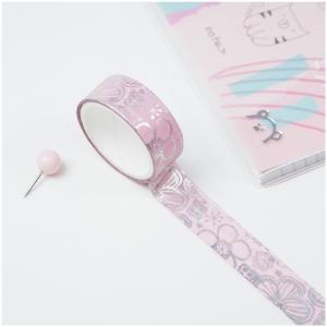 Dekorativna lepljiva traka "Pink elegance" 15mm x 3m MESHU