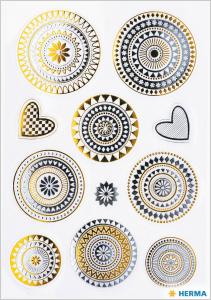 Stikeri CREATIVE ST.MANDALA GOLD- UND SILVER FOI Herma