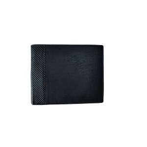 Novčanik kožni muški sa RFID zaštitom 9942 12x9,5x1,5 sa uzdužnom tačkastom bordurom položeni crna HJP