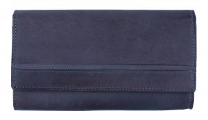 Novčanik veliki ženski kožni sa RFID zaštitom vintage 80488 18,5x11x3,5 tamno plava HJP