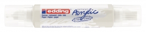 Akrilni marker E-5400 double-liner sa dva vrha bela Edding