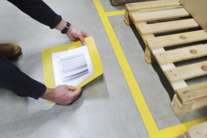 Samolepljivi zatvoreni podni ram A4 1/10, Tarifold - Djois žuta Tarifold