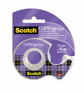 Lepljiva traka Scotch GiftWrap na stalku, 19mmx16,5m Scotch