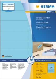 Etikete 105X37 A4/16 1/100 plava Herma