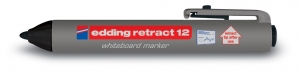 Marker za belu tablu E-12 Retract 1,5-3mm crna Edding