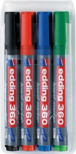 Marker za belu tablu E-360 1,5-3mm, zaobljeni, set 1/4 sortirano Edding