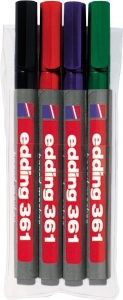 Marker za belu tablu E-361 1mm set 1/4 sortirano Edding