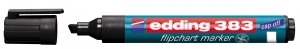 Flipchart marker E-383 1-5mm, kosi vrh crna Edding