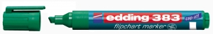 Flipchart marker E-383 1-5mm, kosi vrh zelena Edding