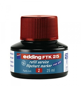 Refil za flipchart markere E-FTK 25, 25ml crvena Edding