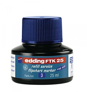 Refil za flipchart markere E-FTK 25, 25ml plava Edding