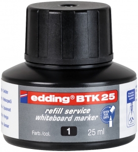 Refil za marker za belu tablu BTK 25, 25ml crna Edding