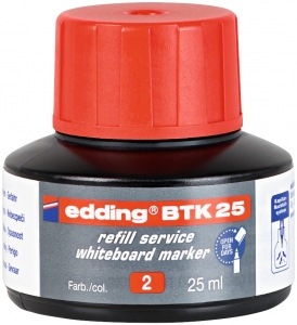 Refil za marker za belu tablu BTK 25, 25ml crvena Edding