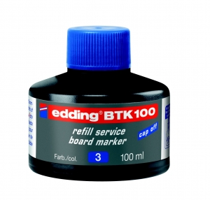 Refil za marker za belu tablu BTK 100, 100ml plava Edding