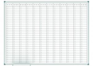 Godišnja planer tabla "MAULstandard", 90x120, 12 meseci MAUL