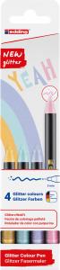 Flomasteri E-1200 1-3mm glitter , set 1/4 pastelne boje sortirano Edding