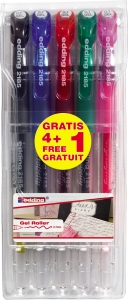 Gel roler E-2185 Crystaljelly 0,7mm, set 1/5 sortirano Edding