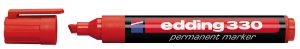 Marker permanent E-330 1-5mm, kosi vrh crvena Edding