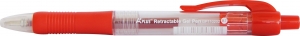 Gel roler GP110202 sa push mehanizmom 0,7 mm, gumeni grip crvena A Plus