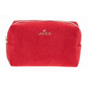 Neseser pravougaoni somotski 0288, 17×8×12 cm crvena Verde